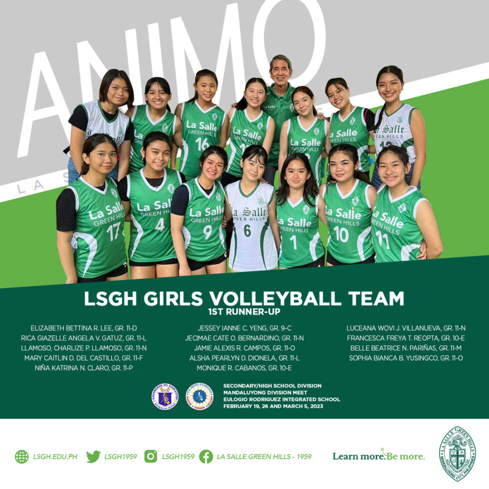 LSGH Girls Volleyball Team shines in Mandaluyong tournament | La Salle ...