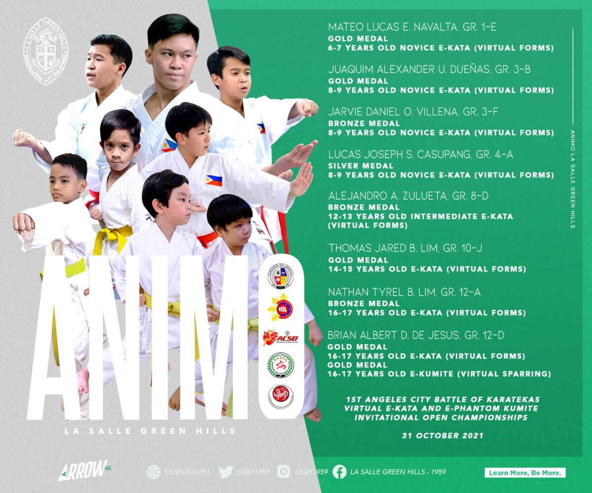 LSGH karatekas bag medals in invitational tournament | La Salle Green Hills