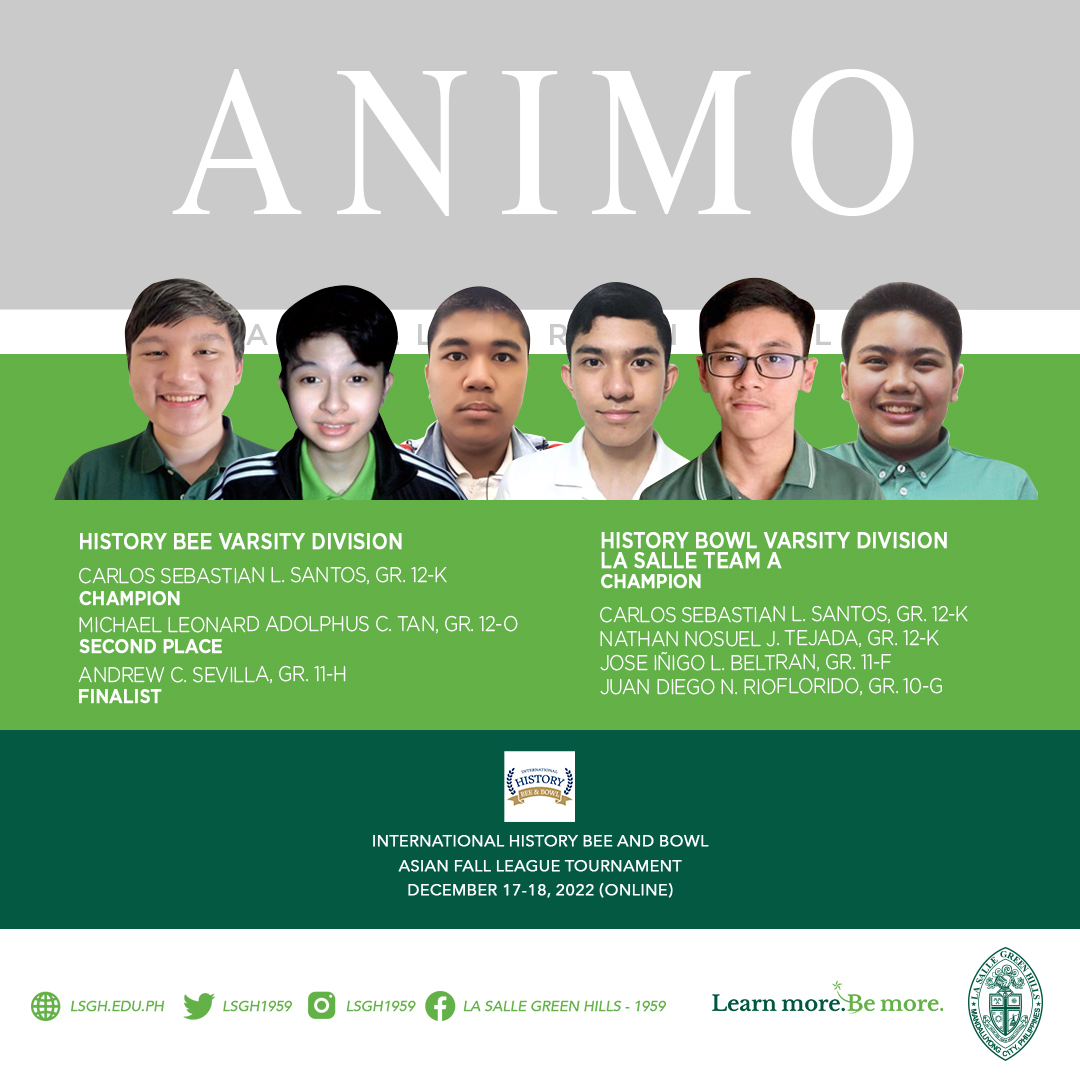 LSGH students reap awards in international history competition | La ...