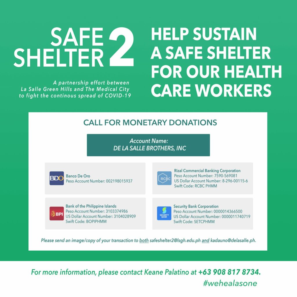 LSGH provides safe shelter for health care workers | La Salle Green Hills