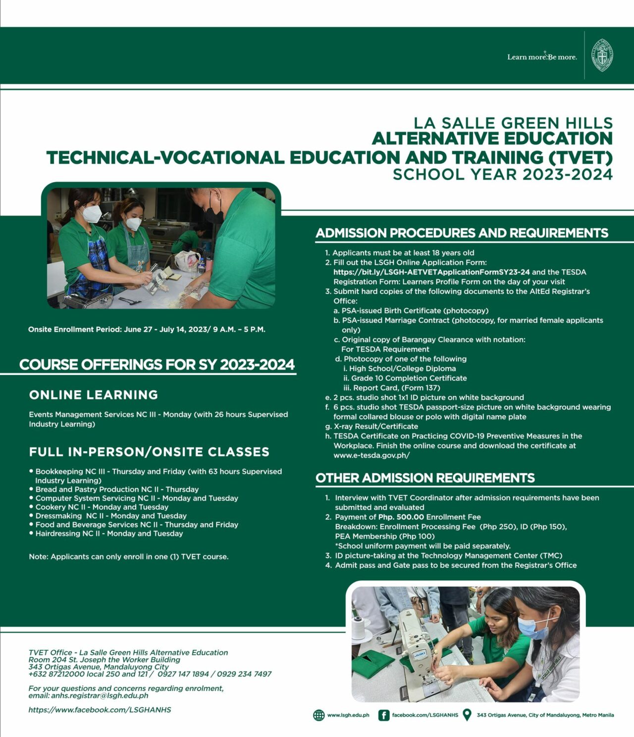 Be part of the LSGH-AE community! | La Salle Green Hills