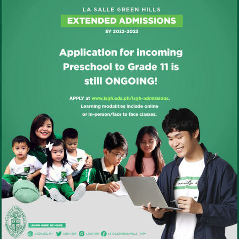 LSGH extends admissions for Pre-Nursery to Grade 11 | La Salle Green Hills