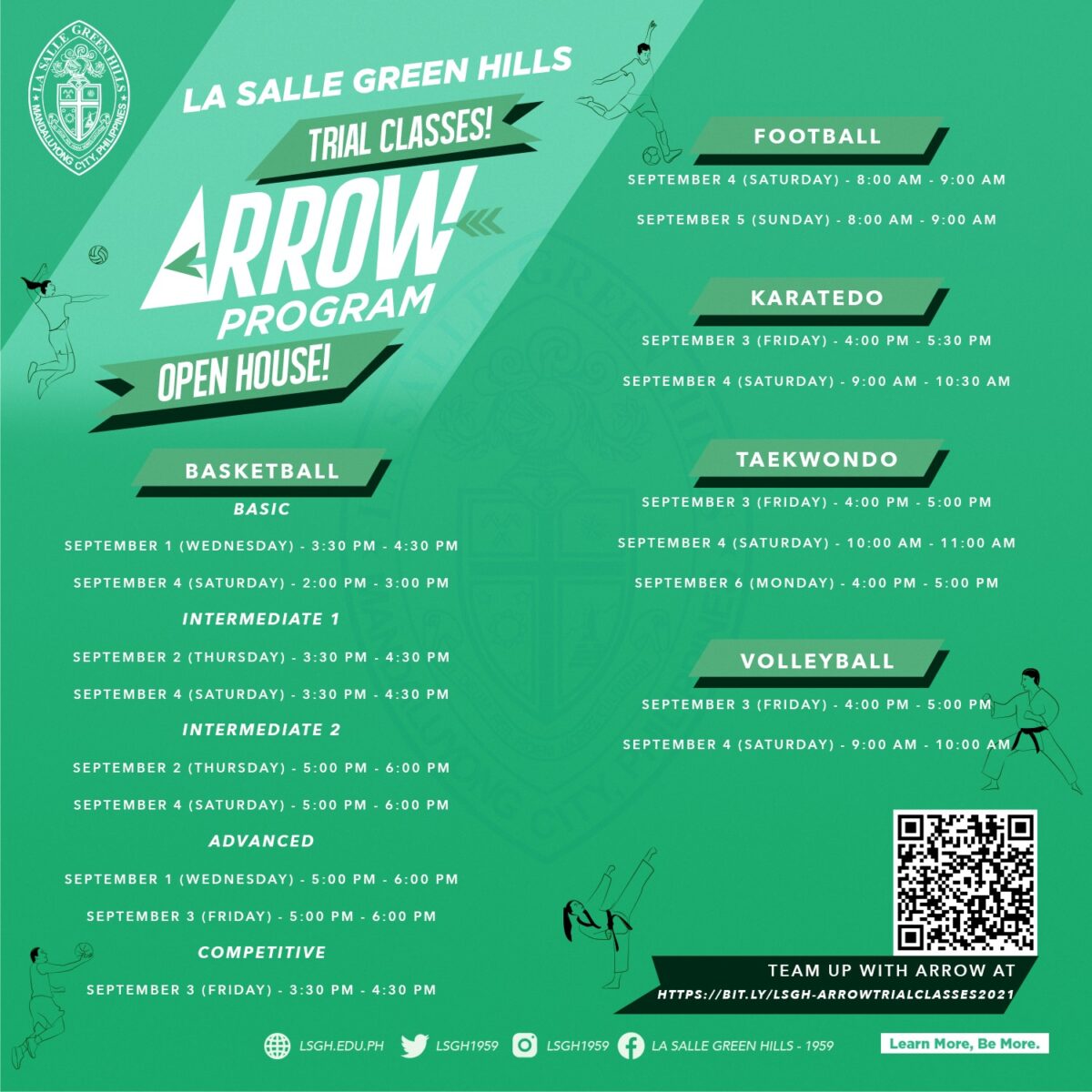 La Salle Green Hills offers 5-day free ARROW trial classes | La Salle Green Hills