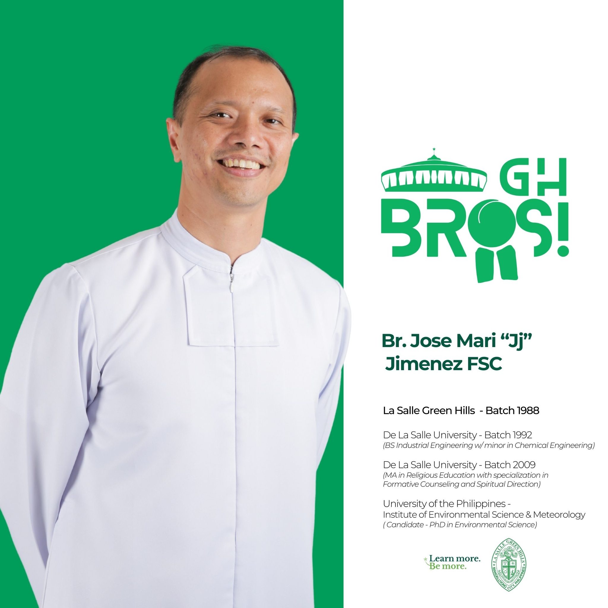 Meet Br. Jj from Batch 1988 | La Salle Green Hills