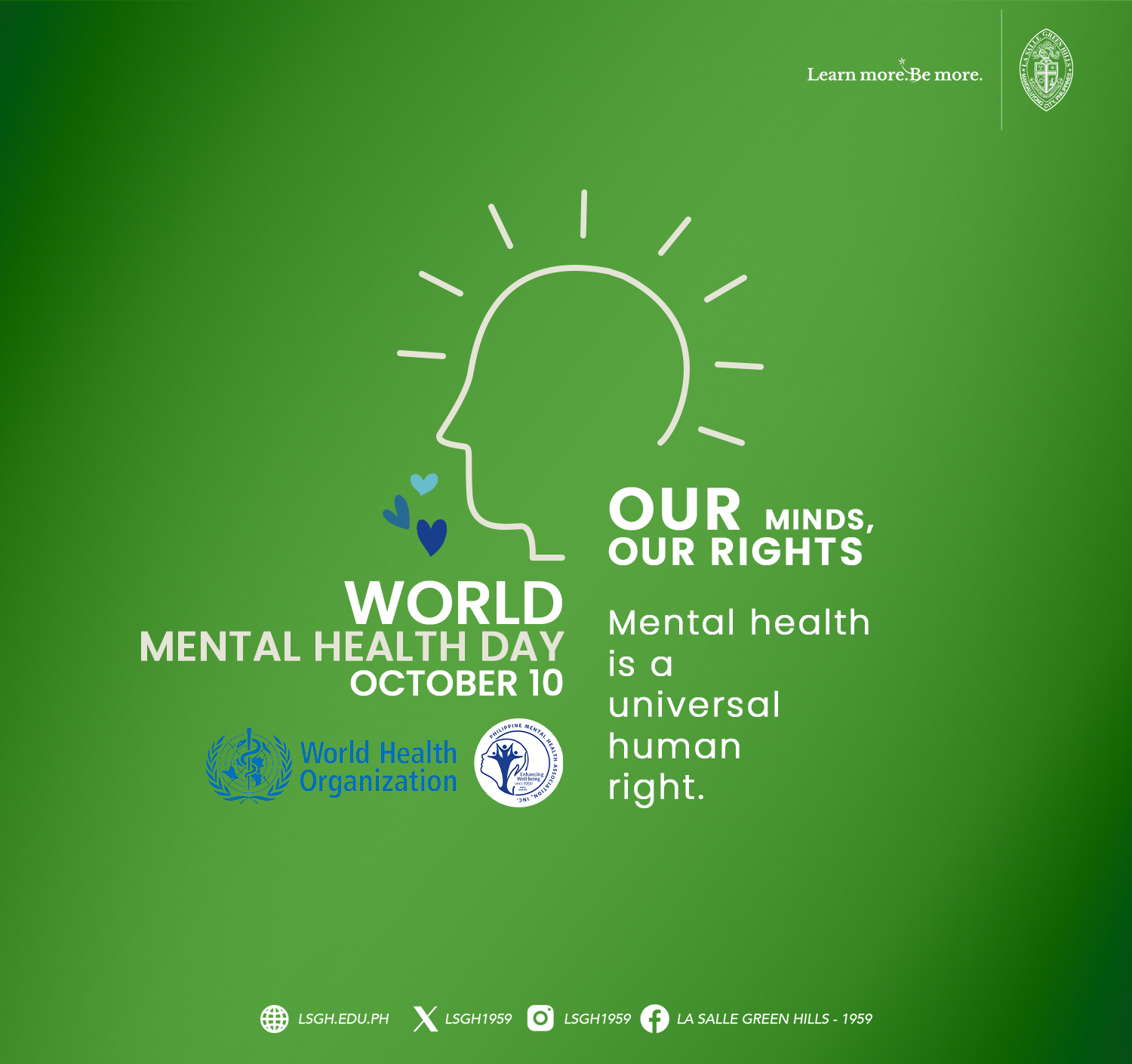 Our Minds. Our Rights - La Salle Green Hills