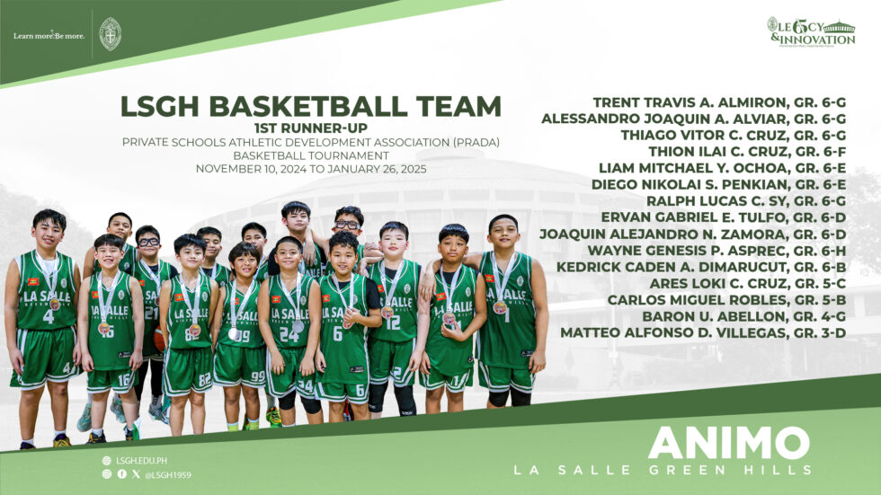 LSGH Basketball Varsity Team bags 1st Runner-Up in PRADA tournament ...