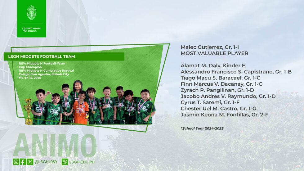 LSGH Midgets Team clinches RIFA championship | La Salle Green Hills